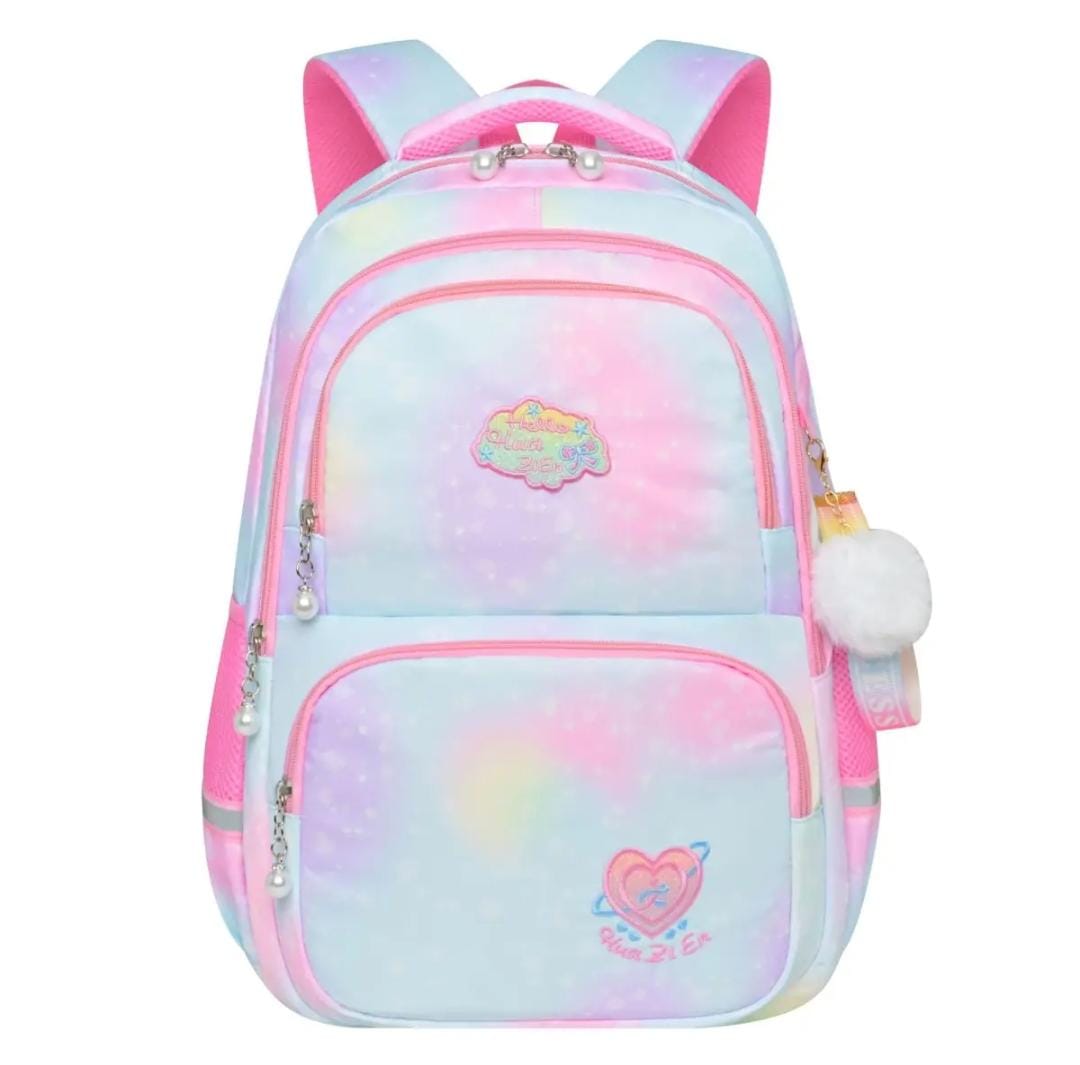 17"Colorful girls multi pockets backpack — Senora